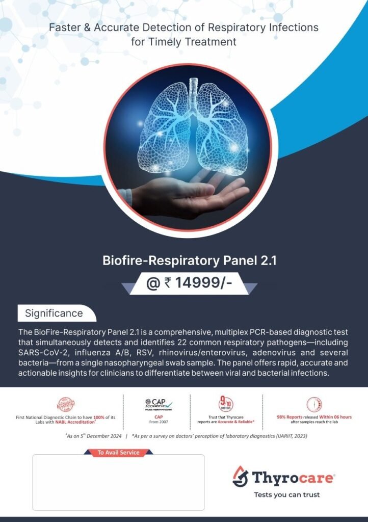 BIOFIRE RESPIRATORY PATHOGEN PANEL – Thyrocare Aarogyam centre